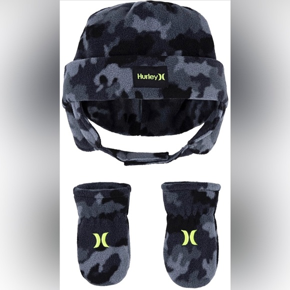 Hurley | Accessories | Baby Hurley Microfleece Trapper Grey Camo Hat ...